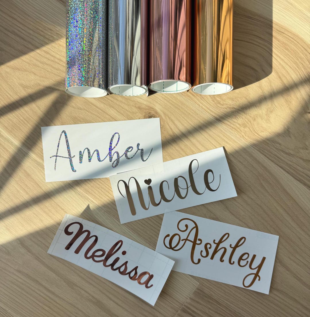 Personalized Cursive Script Name Stickers: Tumbler, Laptop Stickers ...