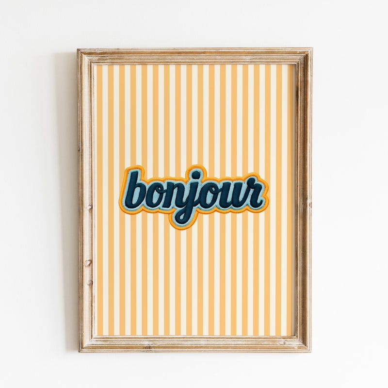 Bonjour Sign - Etsy