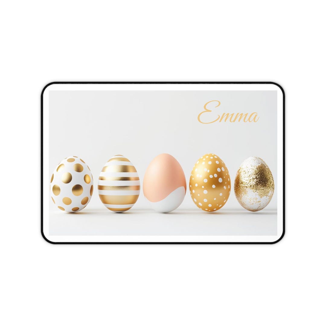 Personalized Elegant Easter Egg Desk Mat, Office Desk Accessories ...