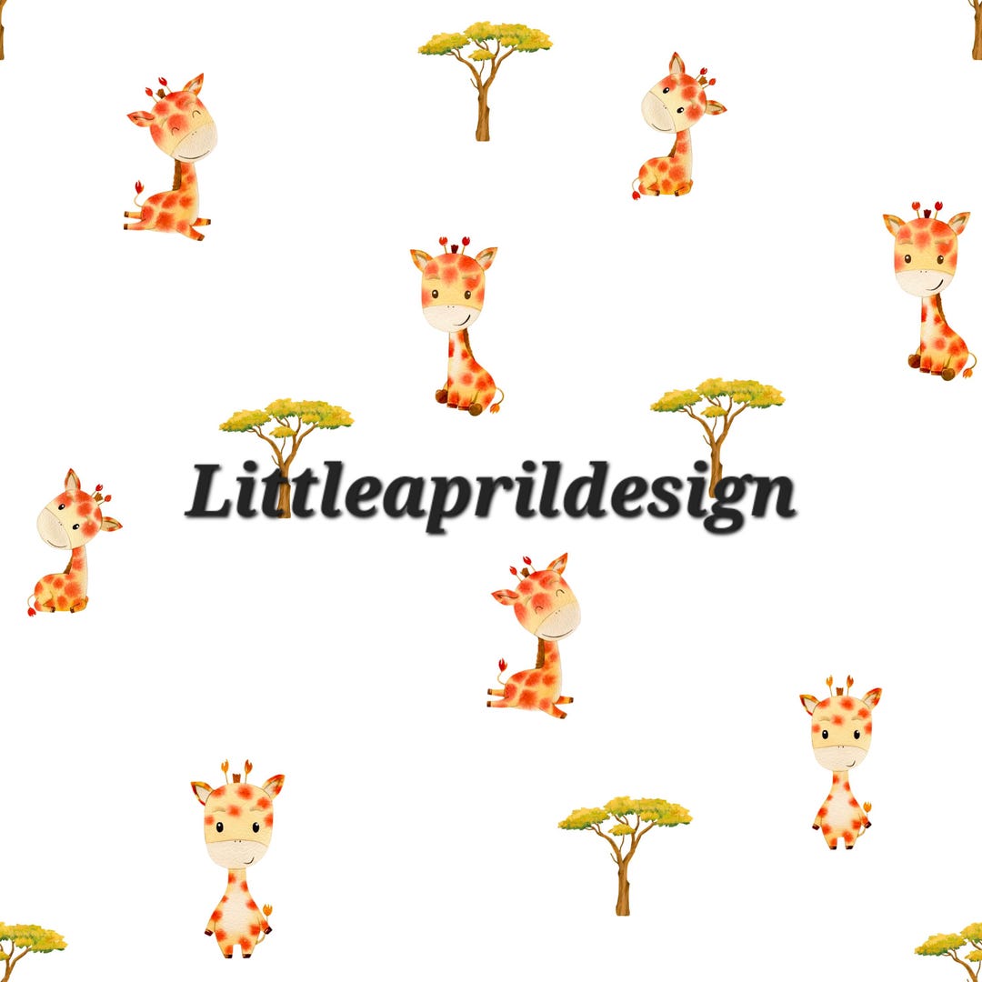 Cute Giraffes Seamless Pattern Seamless Pattern Giraffe Simple Design ...