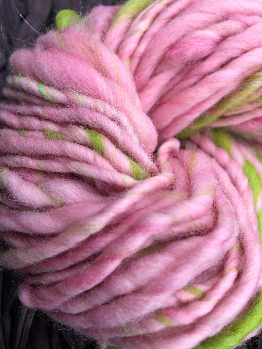 Handspun Art Yarn Hand Spun Hand Dyed Dyed Bulky Knitting Supplies ...