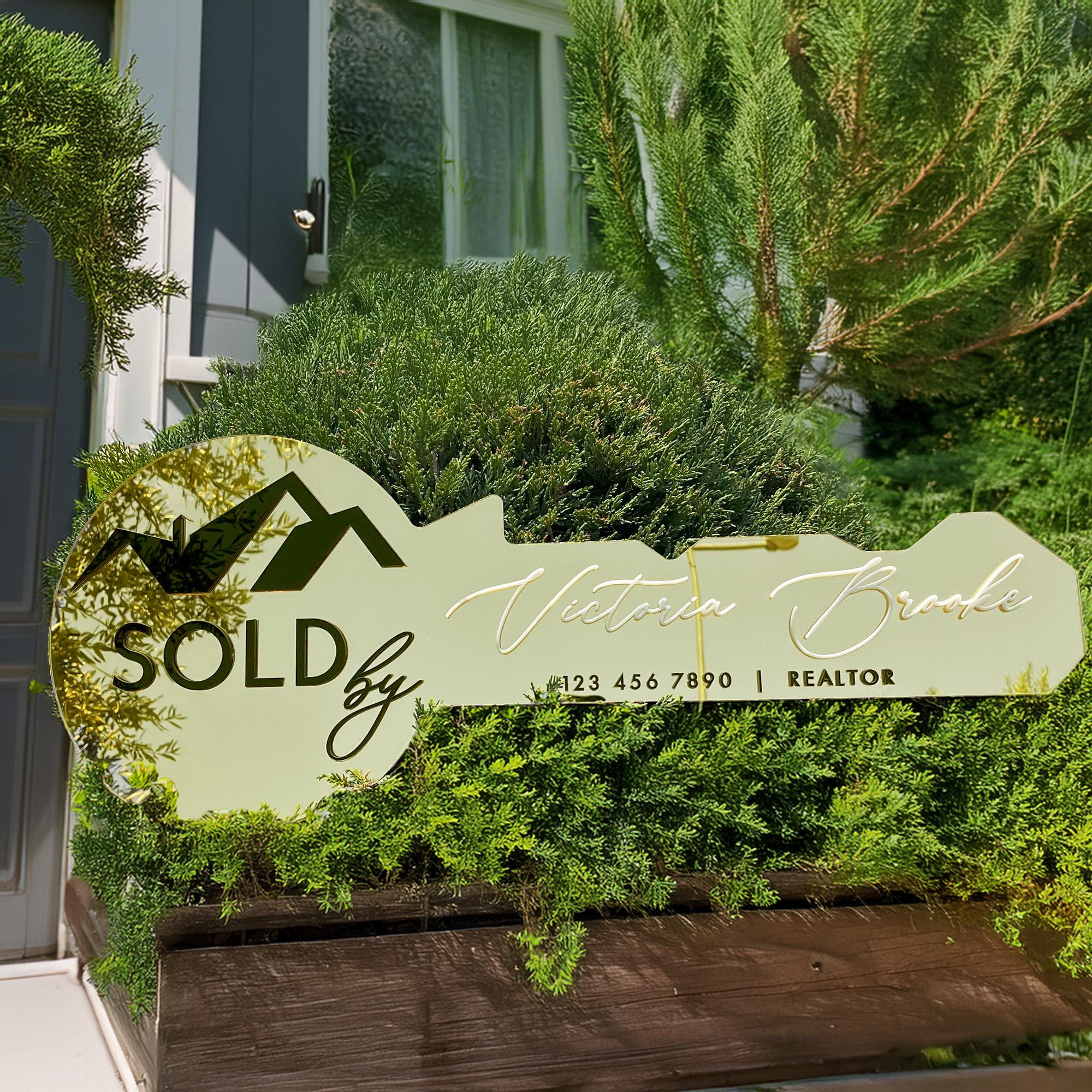 Gold Mirror Acrylic Sold Key Sign: Realtor Closing Photo Prop - Etsy