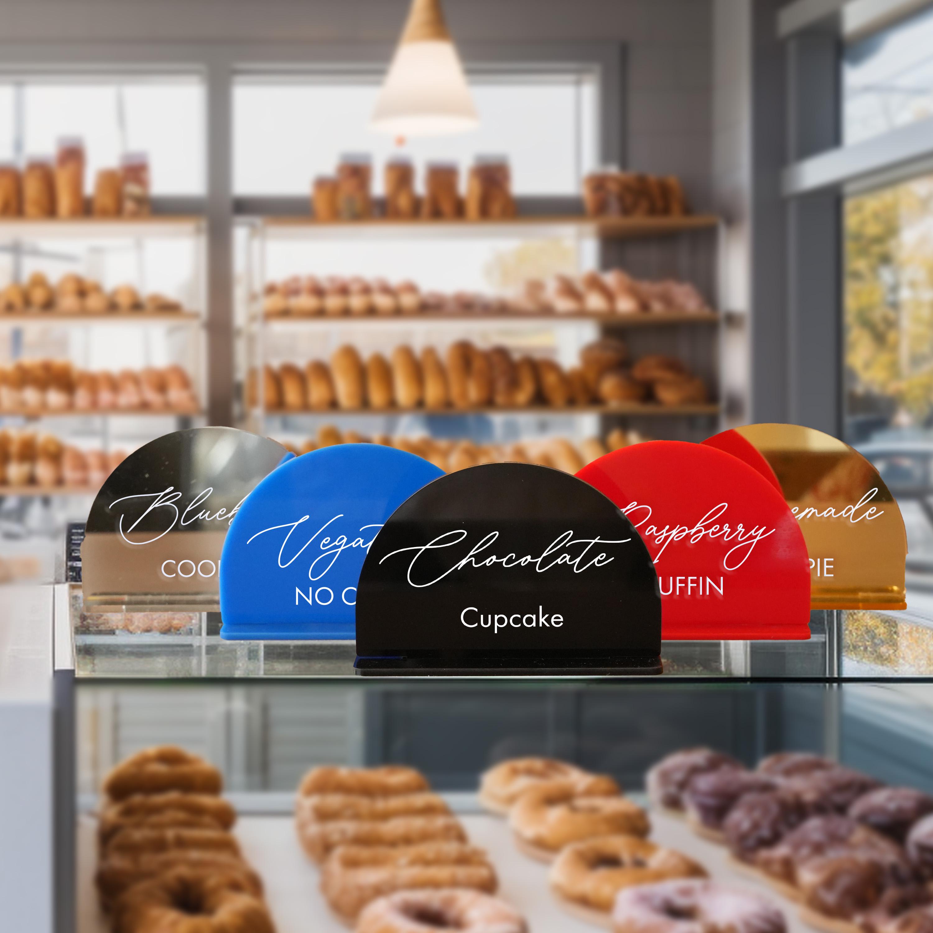 Custom Acrylic Food Sign: Modern Buffet Label, Reusable Dessert Signage ...