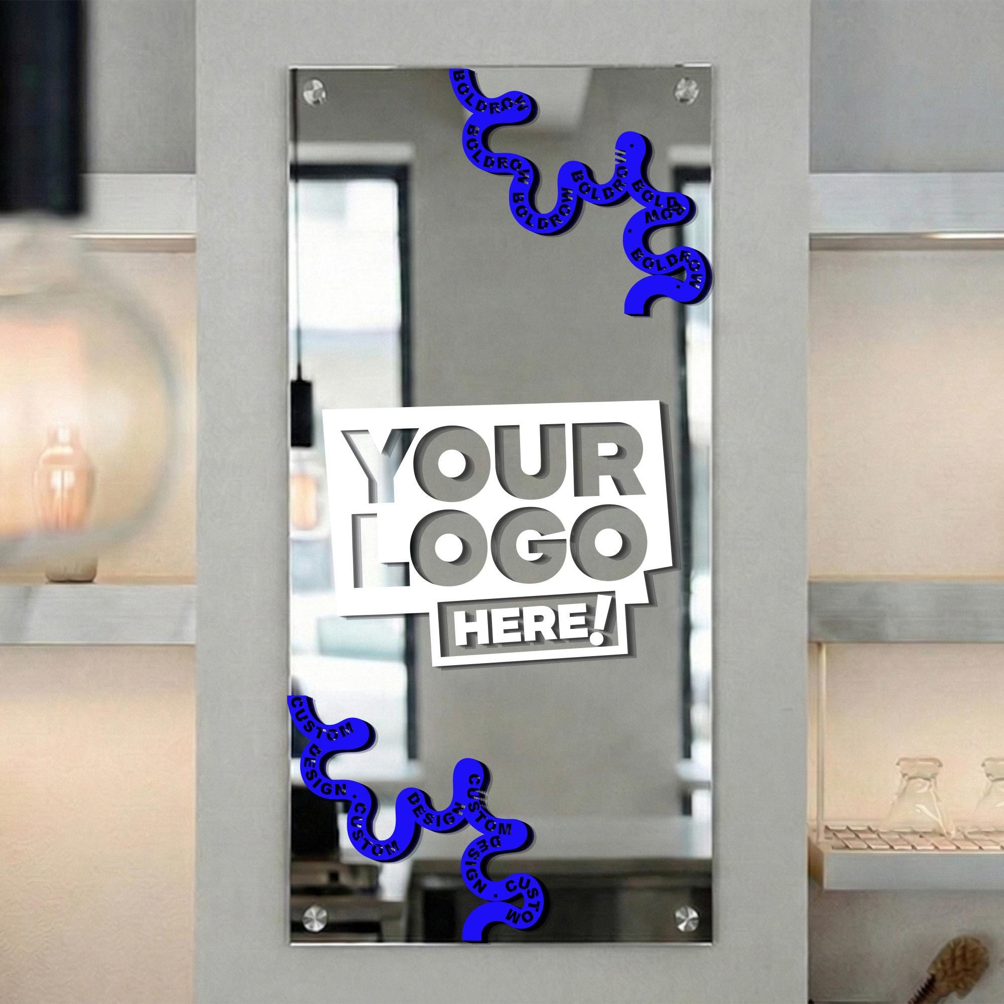 Personalized Business Logo Sign With 3D Mirror Acrylic Letters, Office ...