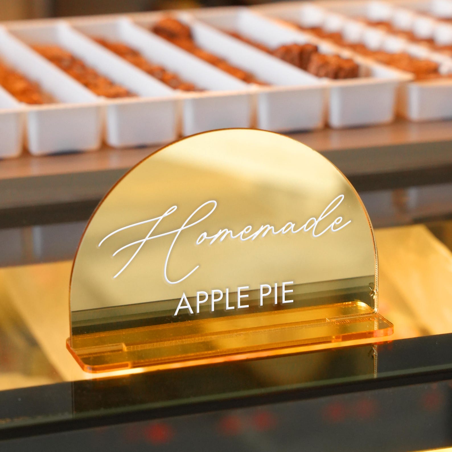 Custom Acrylic Food Sign: Modern Buffet Label, Reusable Dessert Signage ...