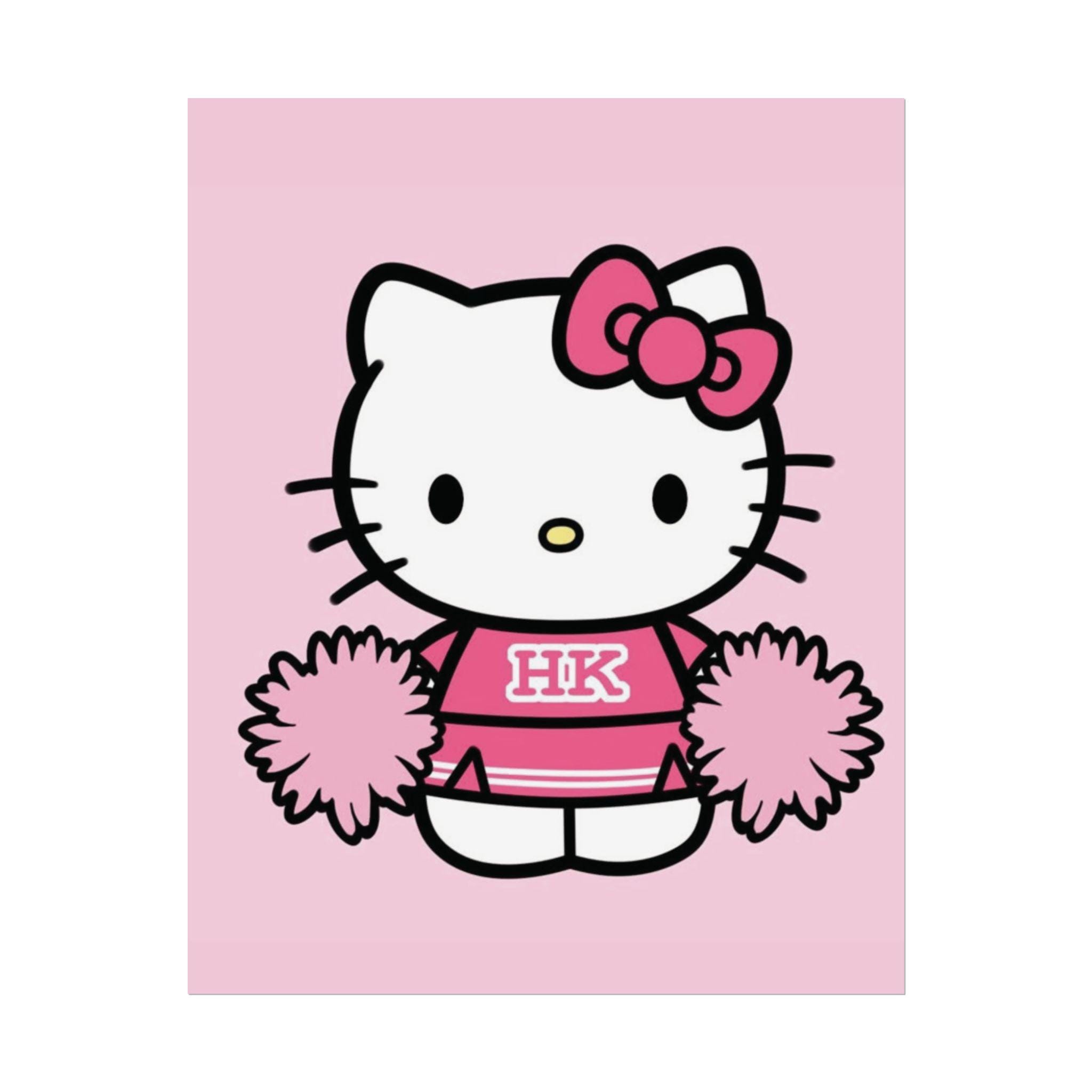 Hello Kitty Cheerleader Rolled Poster, Cute Wall Art, Kids Room Decor ...