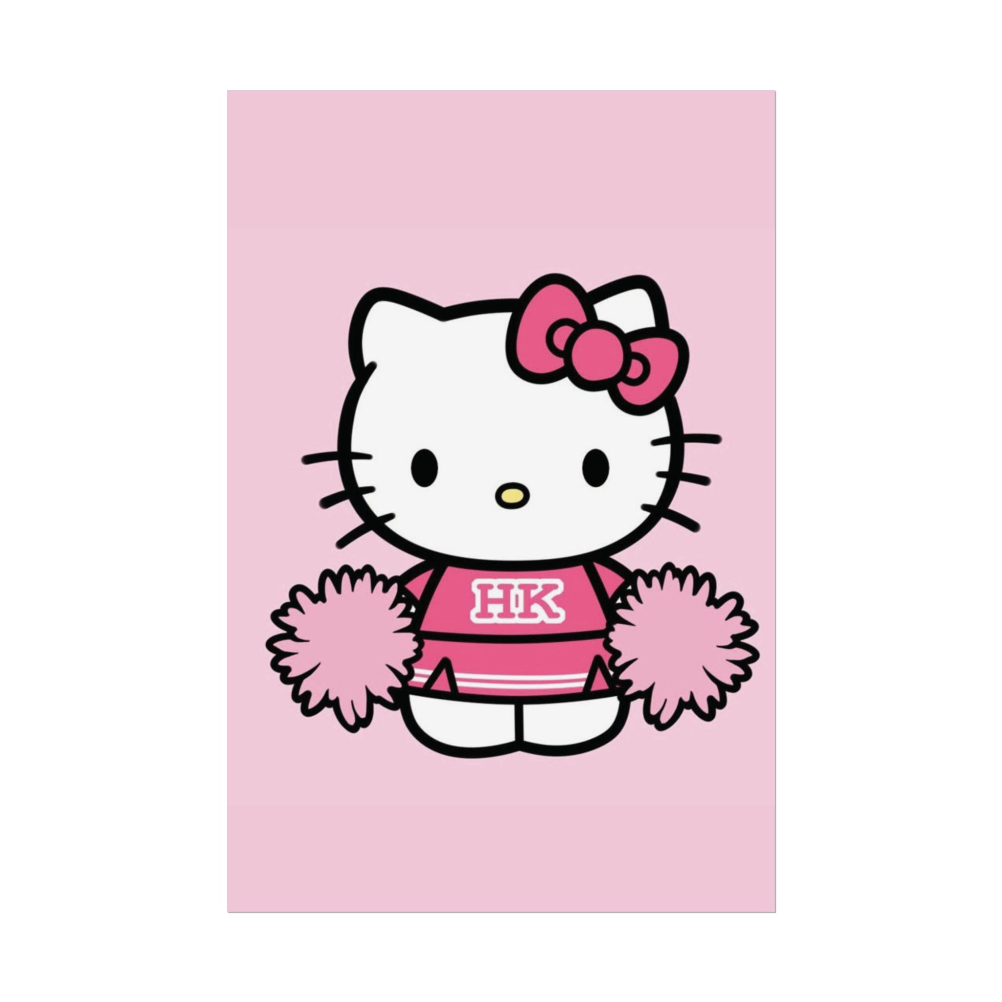 Hello Kitty Cheerleader Rolled Poster, Cute Wall Art, Kids Room Decor ...