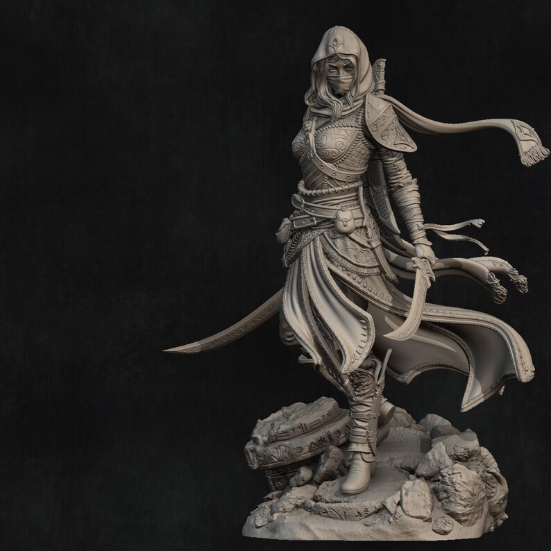 Shadow Ninja Girl STL | Cute Anime Stl 3D Print Figurine | Ninja Girl ...