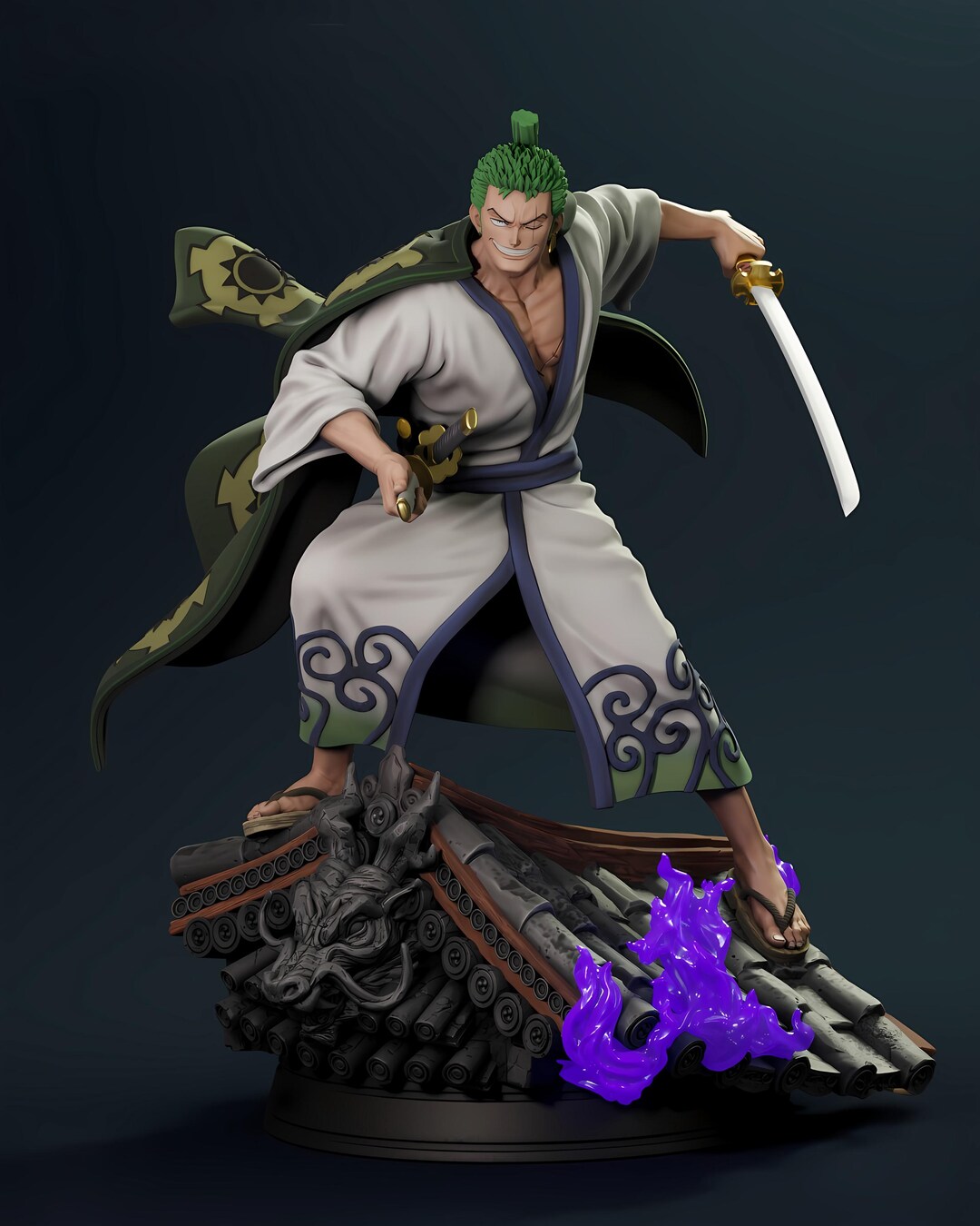 God Swordmaster STL | 3D Print Figurine STL | Triple Blade Stl Pose ...