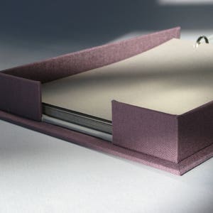 Photo Album Clamshell Box Portfolio - Heather and Gray - Etsy