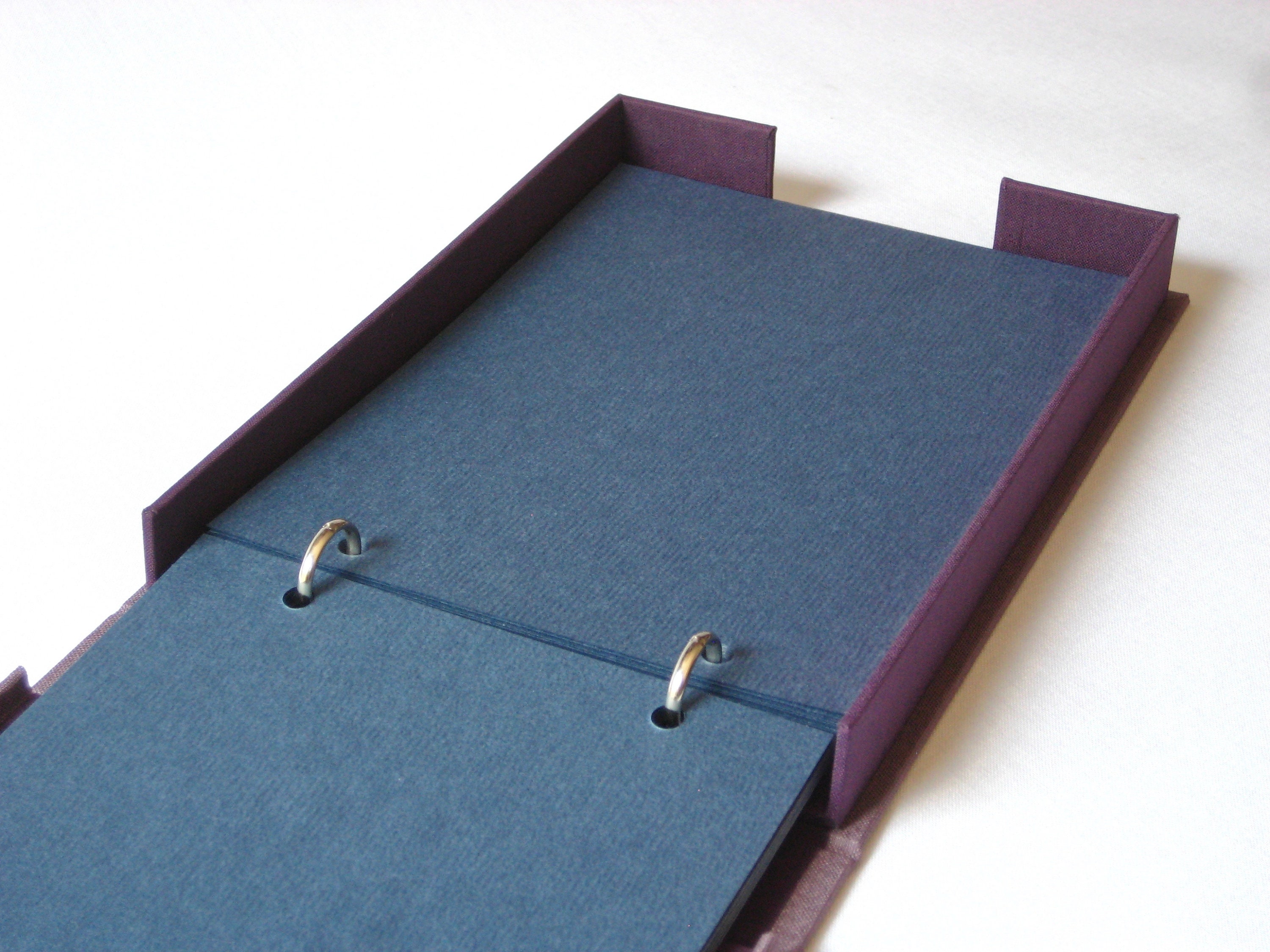 Photo Album Clamshell Box Portfolio Heather and Purple - Etsy