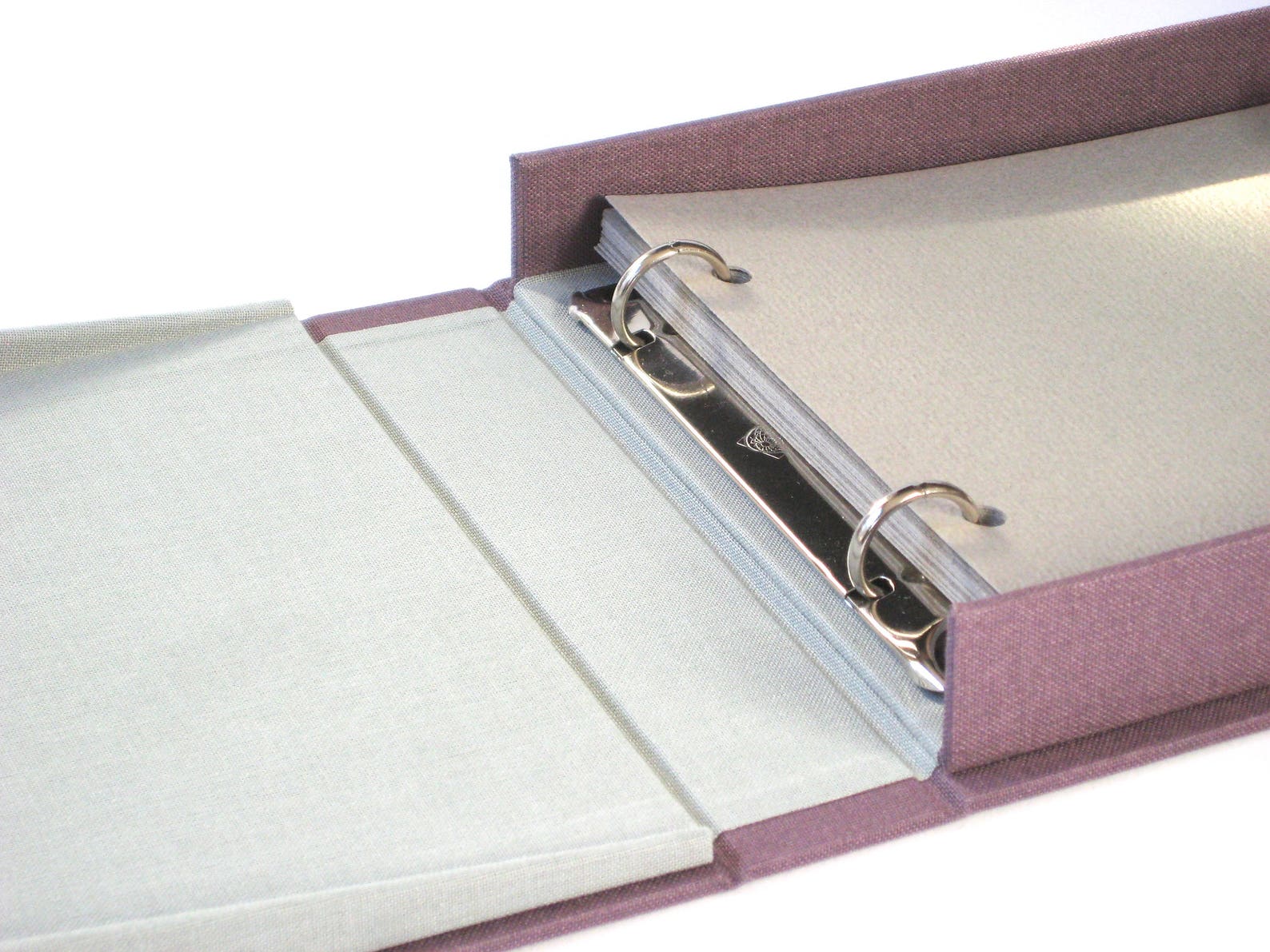 Photo Album Clamshell Box Portfolio Heather and Gray - Etsy