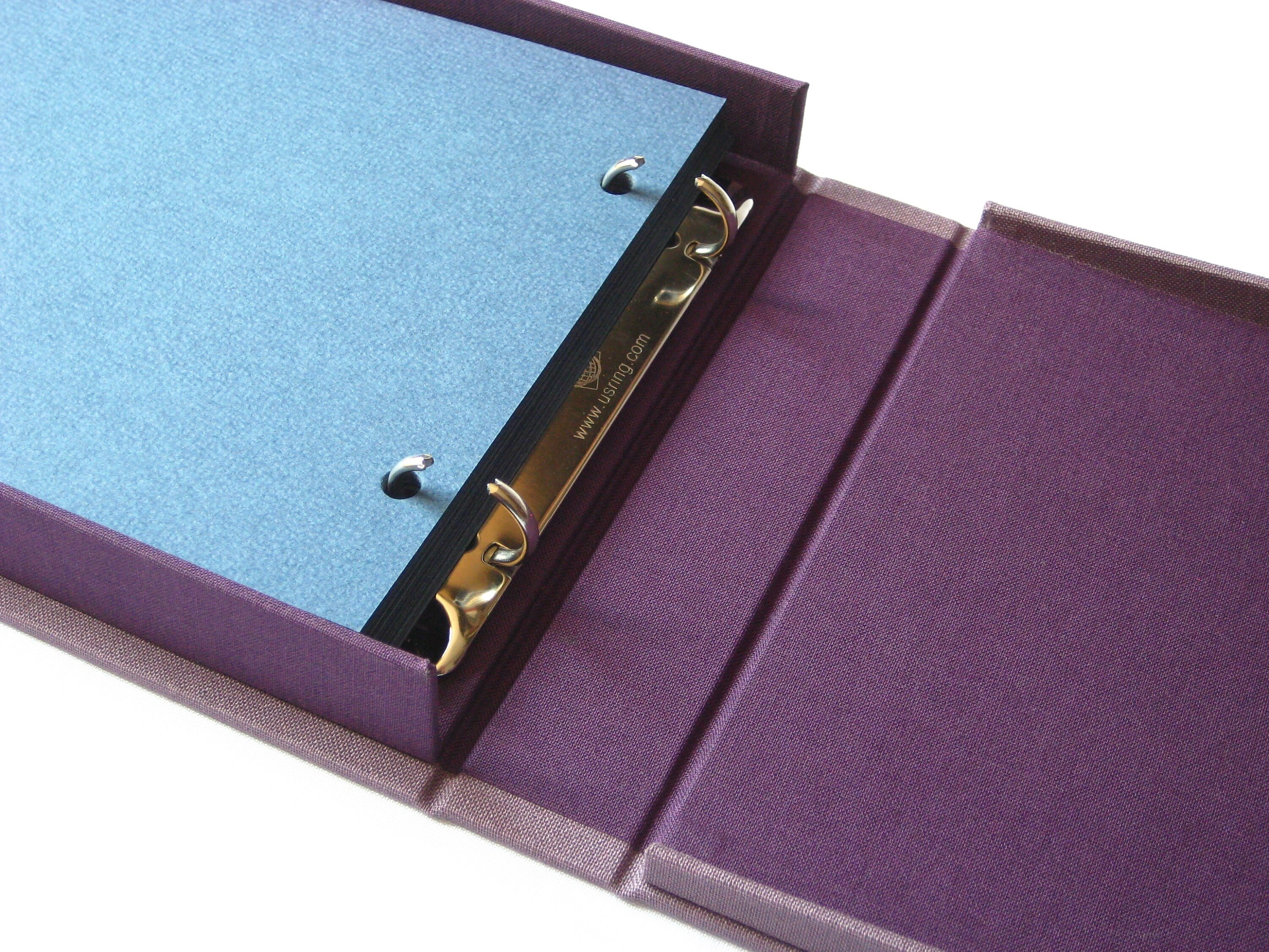 Photo Album Clamshell Box Portfolio Heather and Purple - Etsy
