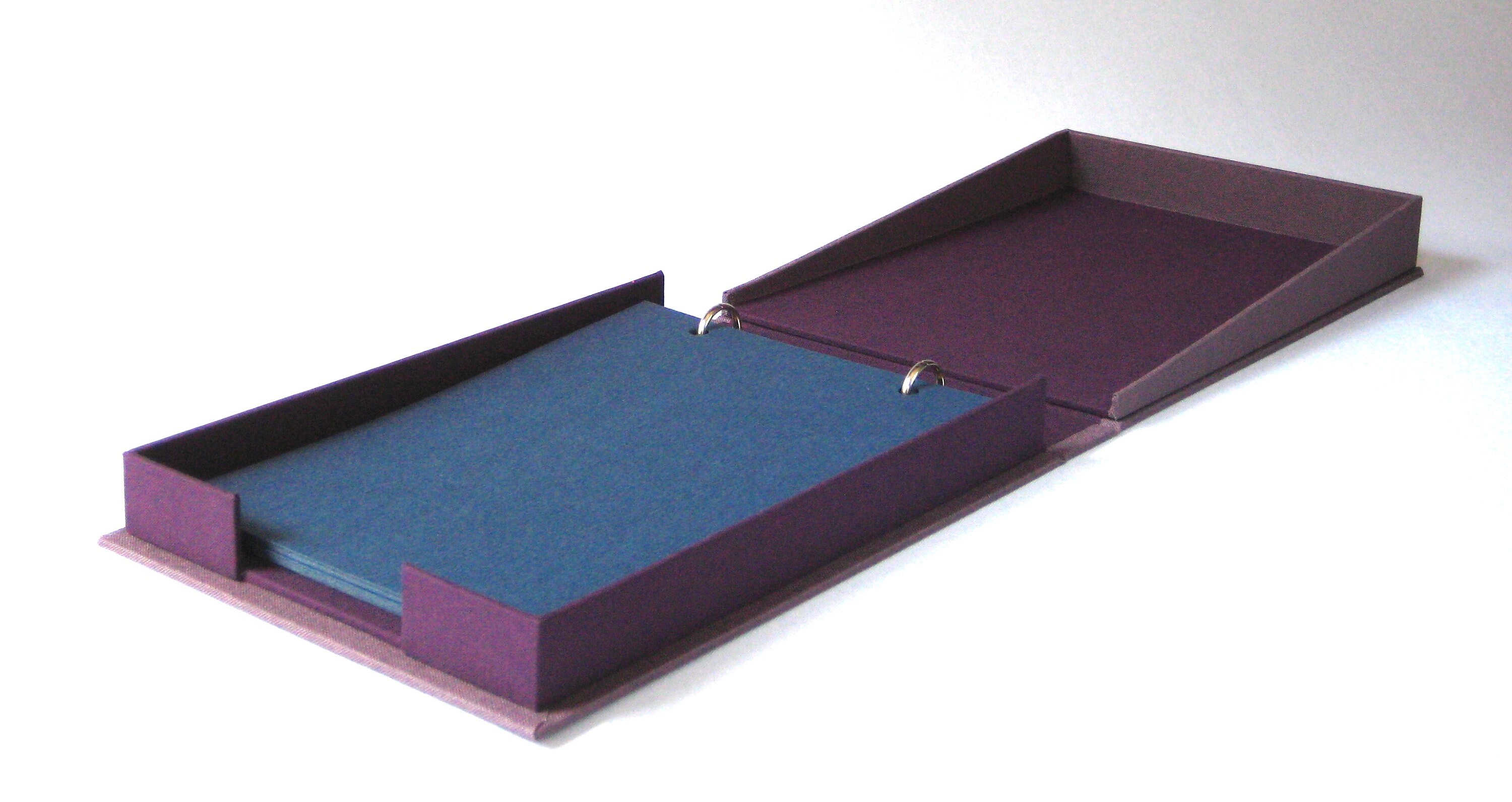 Photo Album Clamshell Box Portfolio Heather and Purple - Etsy