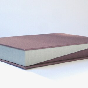 Photo Album Clamshell Box Portfolio - Heather and Gray - Etsy