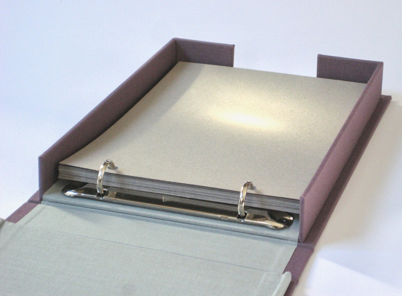 Photo Album Clamshell Box Portfolio Heather and Gray - Etsy