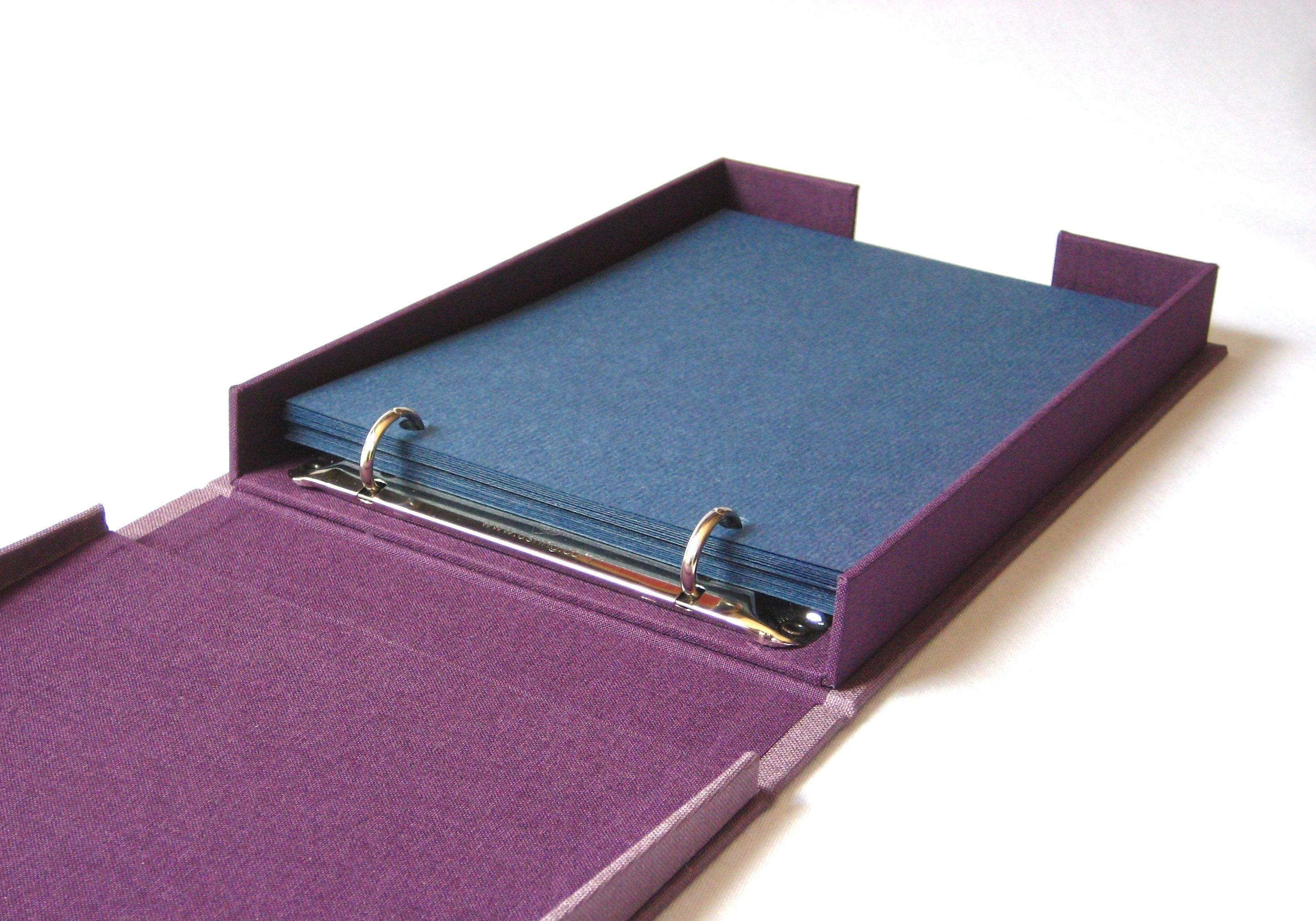 Photo Album Clamshell Box Portfolio Heather and Purple - Etsy