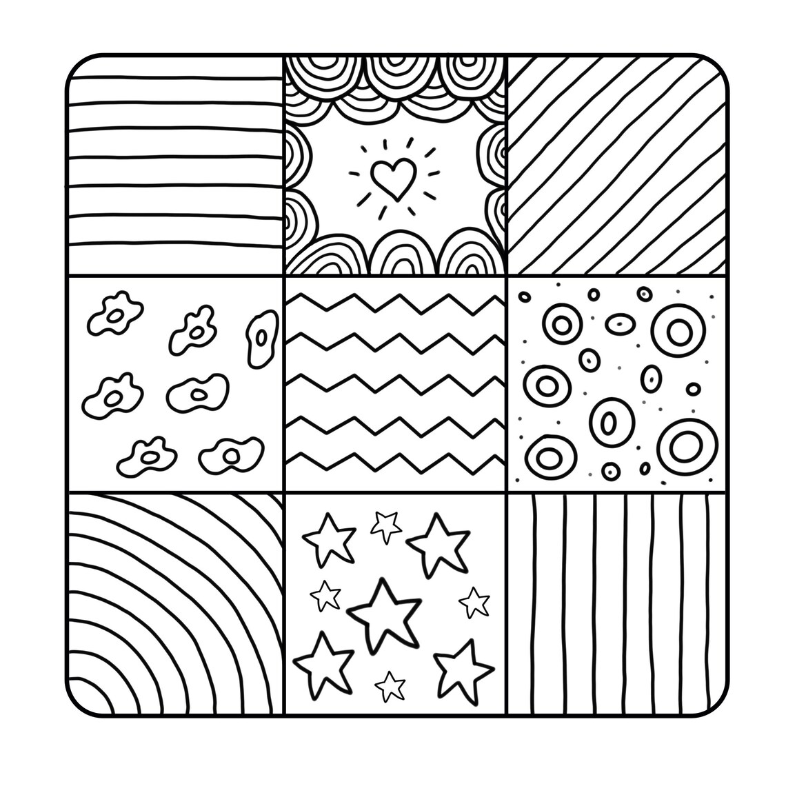 Bundle Coloring Pages Patterns - Etsy