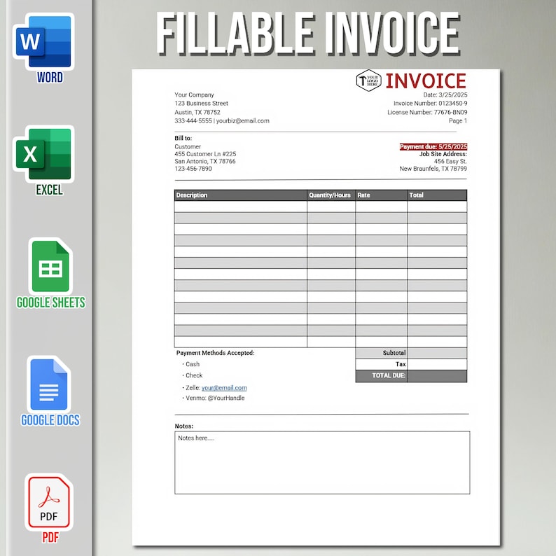 Invoice Template, Bill Template, Invoice Generator, Invoice Template ...