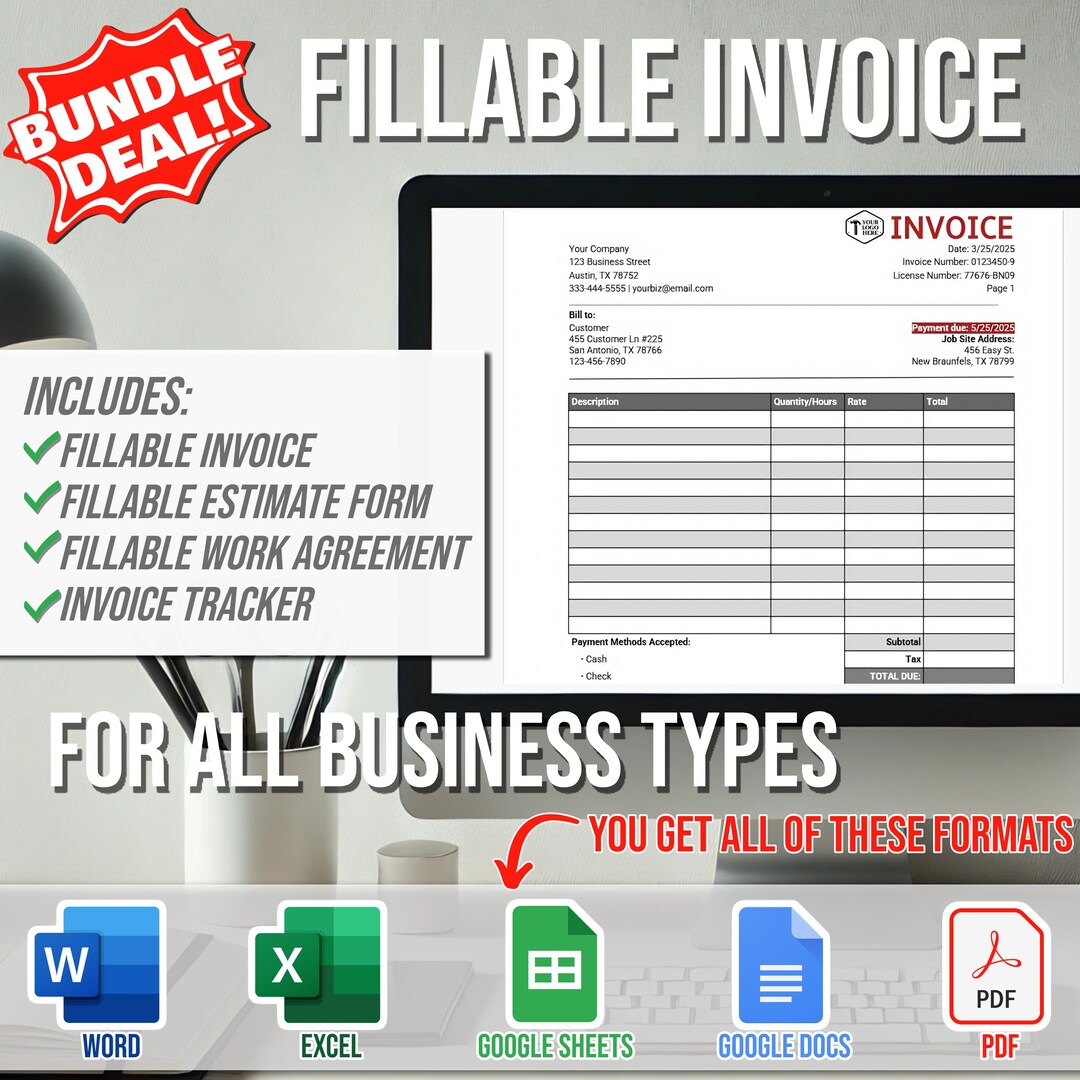Invoice Template, Bill Template, Invoice Generator, Invoice Template ...