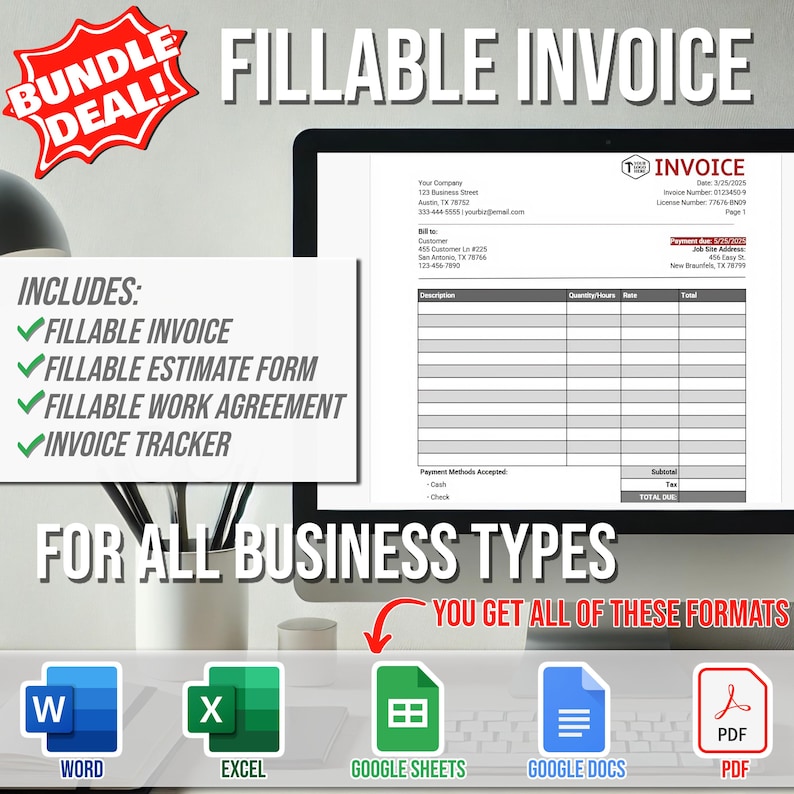 Invoice Template, Bill Template, Invoice Generator, Invoice Template ...