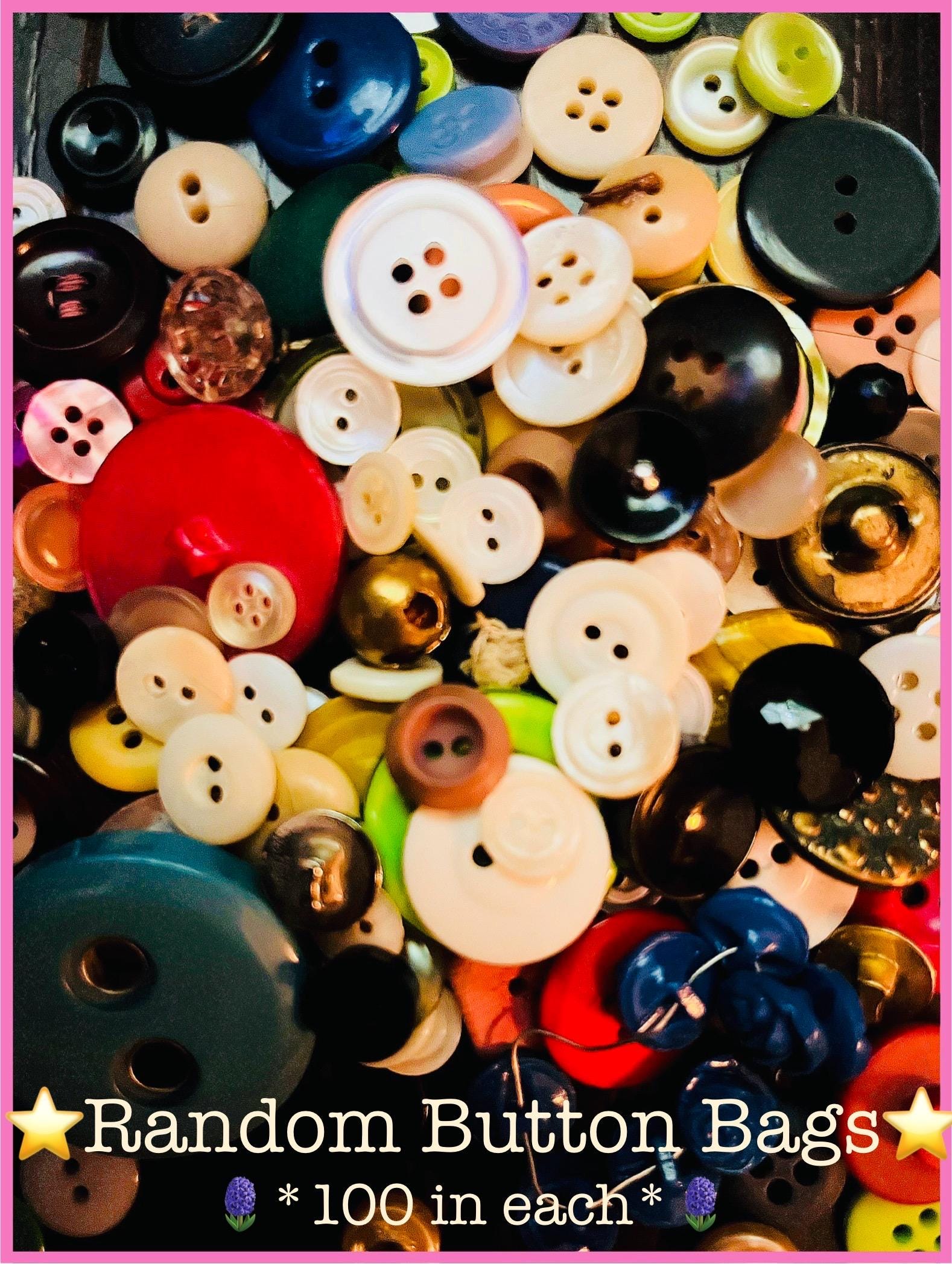 100 Mixed Sewing Button Lots - Buttons, Vintage, Modern, Shell Buttons ...