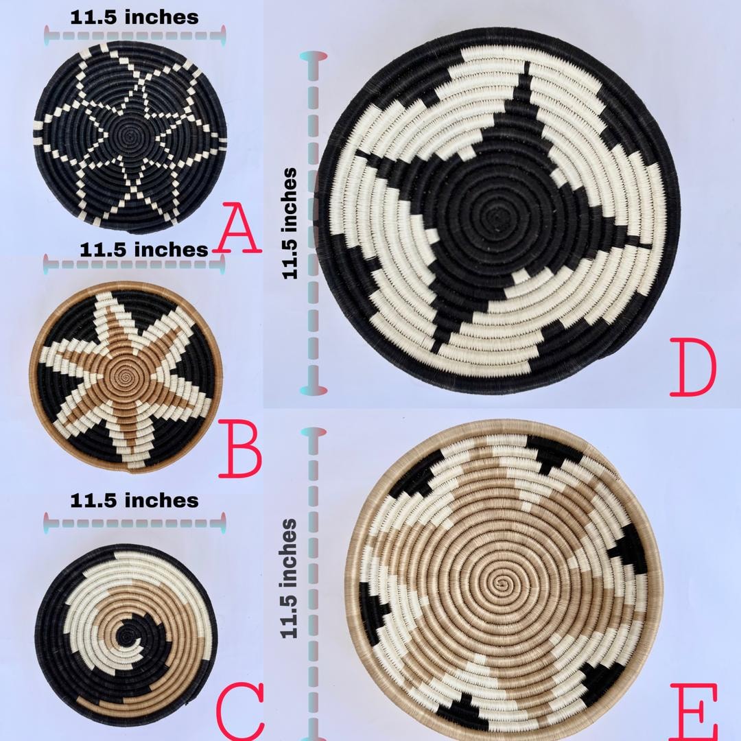Wall Décor Plates , Rwandan Baskets (agaseke), African Wall Baskets ...