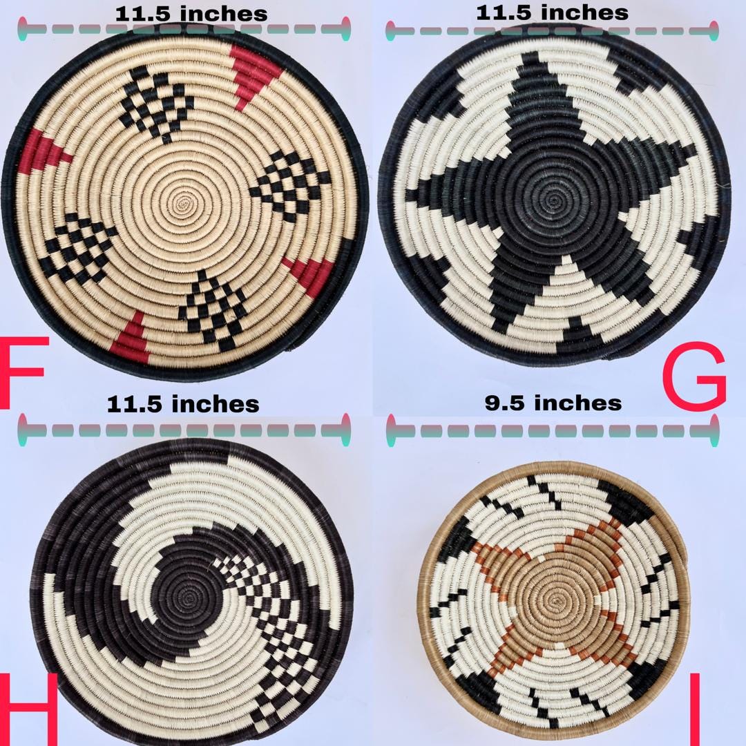 Wall Décor Plates , Rwandan Baskets (agaseke), African Wall Baskets ...