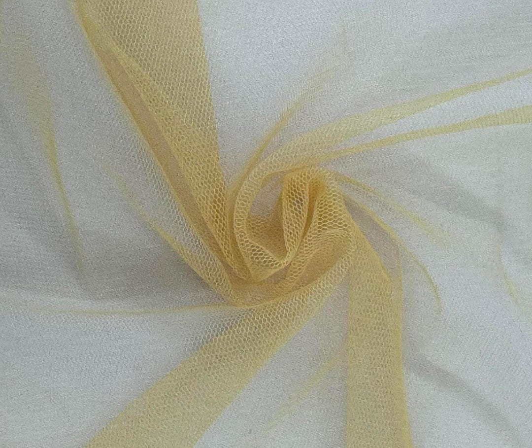 Gold English Net Fabric: Soft Sheer Veiling, 60" Wide - Etsy