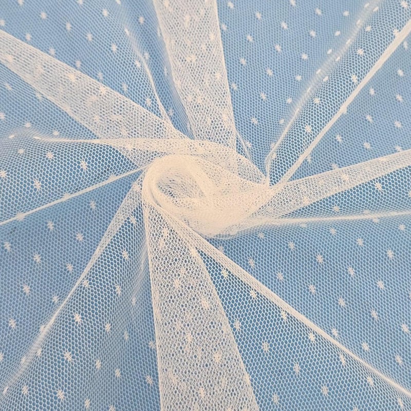 Blue Dot Net Fabric - Etsy