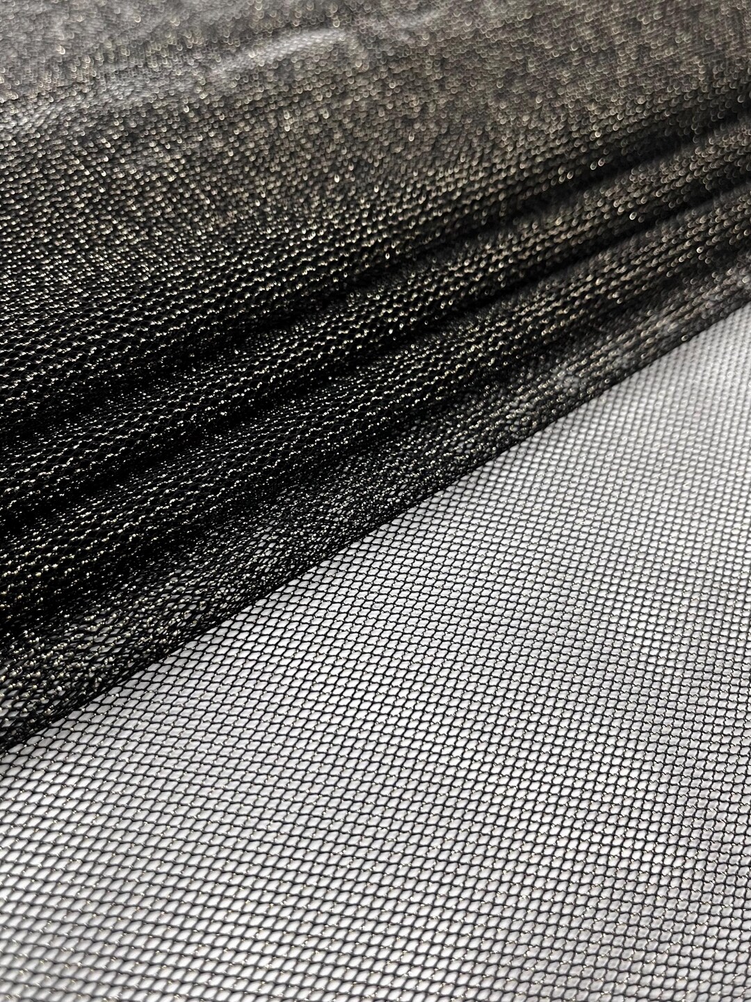 Black Gold Metallic English Netting Fabric Super-soft Netting by the ...