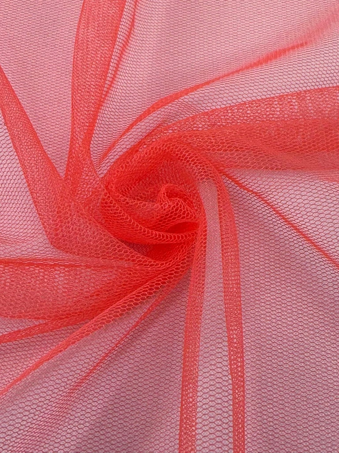 Dark Coral English Net Fabric: Soft Sheer Veiling, 60" Wide - Etsy