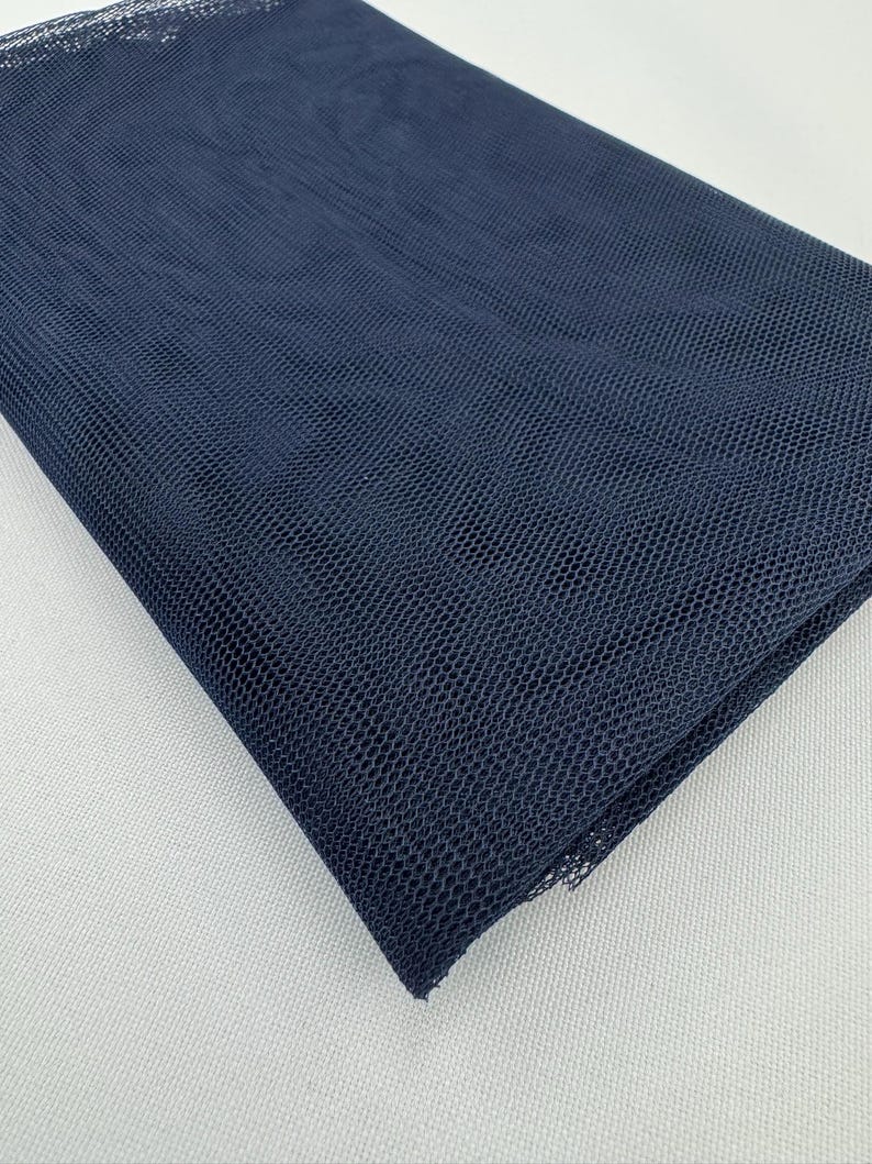Navy English Net Fabric: Soft Sheer Veiling, 60" Wide - Etsy