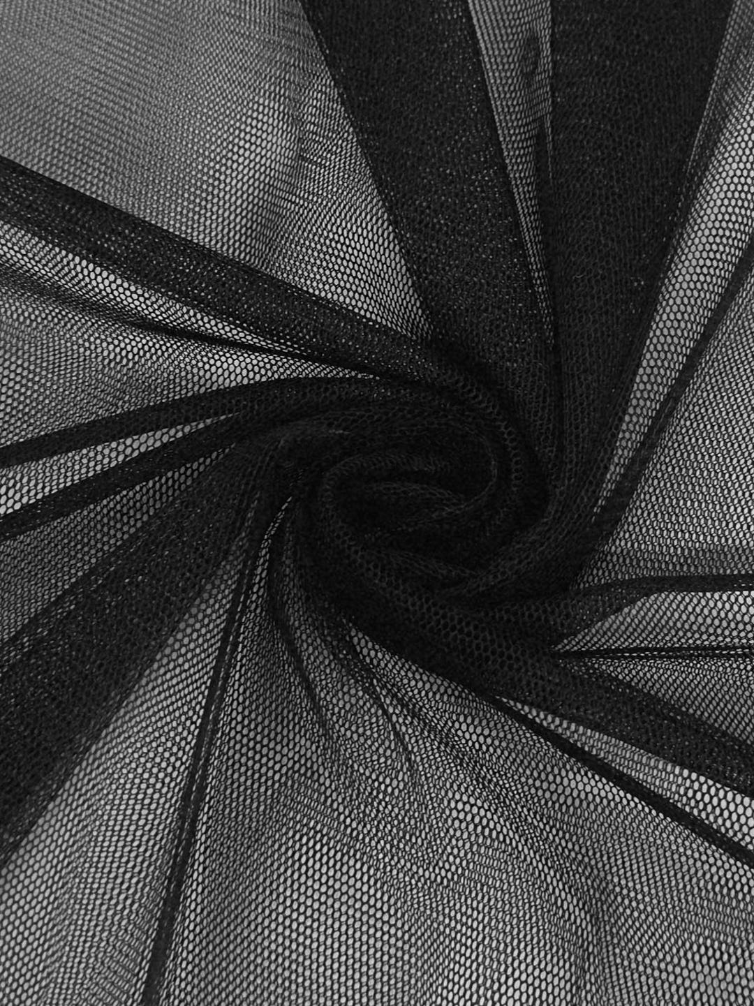 Black English Net Fabric: Soft Sheer Veiling, 60" Wide - Etsy