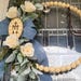 Wood Bead Wreath Marian Wreath Catholic Wreath Catholic Home Decor ...