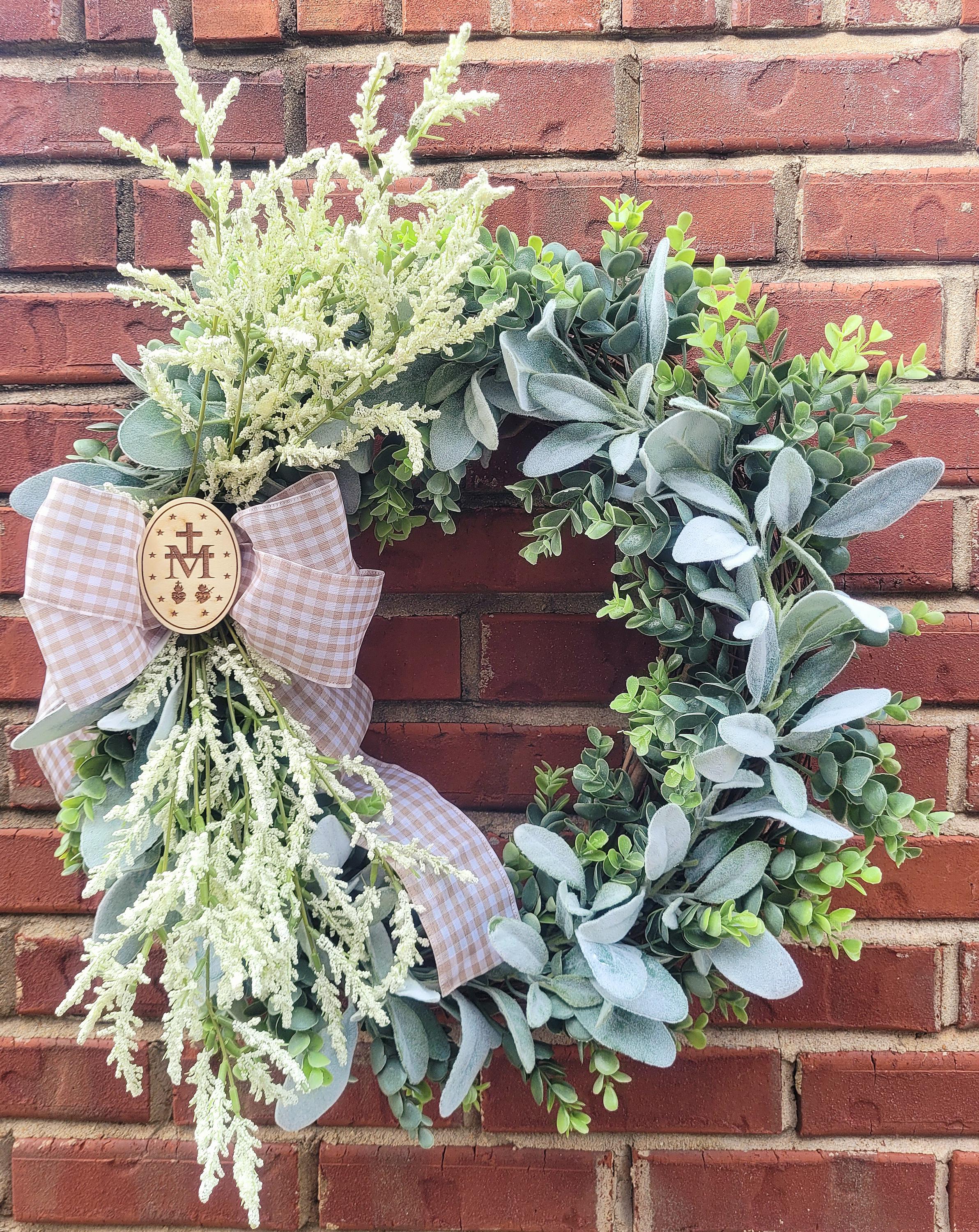 Christian Wreath Catholic Home Decor Christian Gift Idea Catholic ...