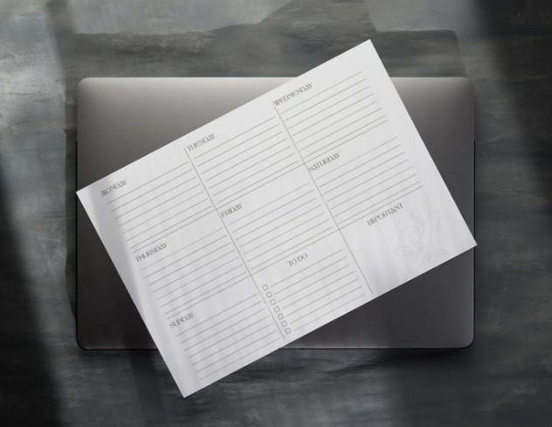 Minimalist Weekly Planner | Printable PDF | Undated Weekly Schedule for ...