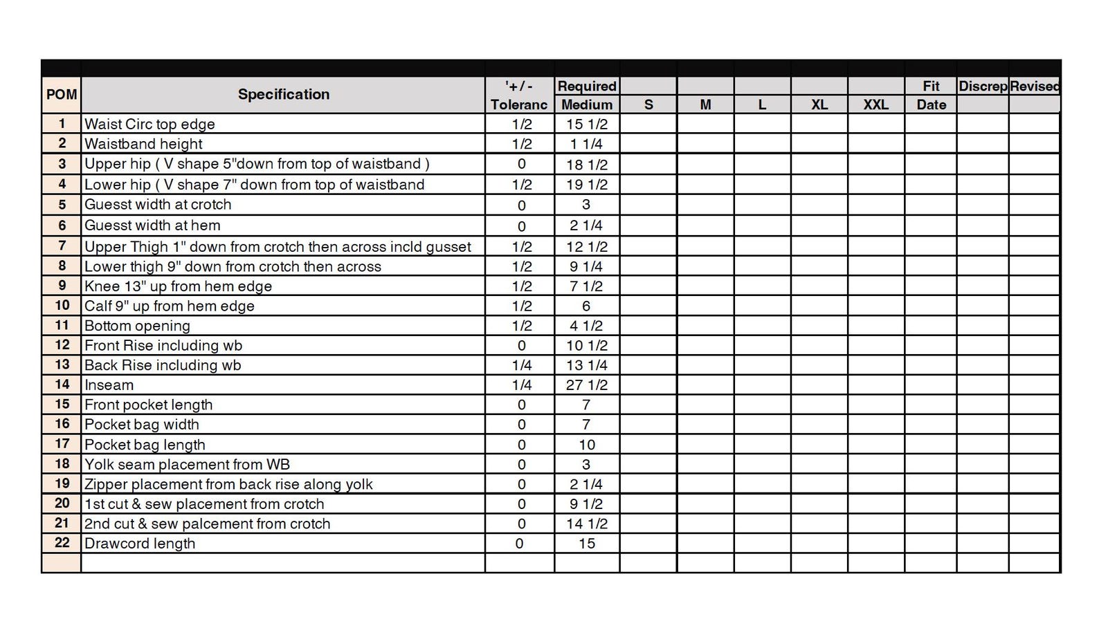 9 PAGES Fashion Measurement Guide - Garment Specification Sheet in PDF ...