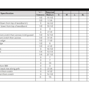 9 PAGES Fashion Measurement Guide - Garment Specification Sheet in PDF ...