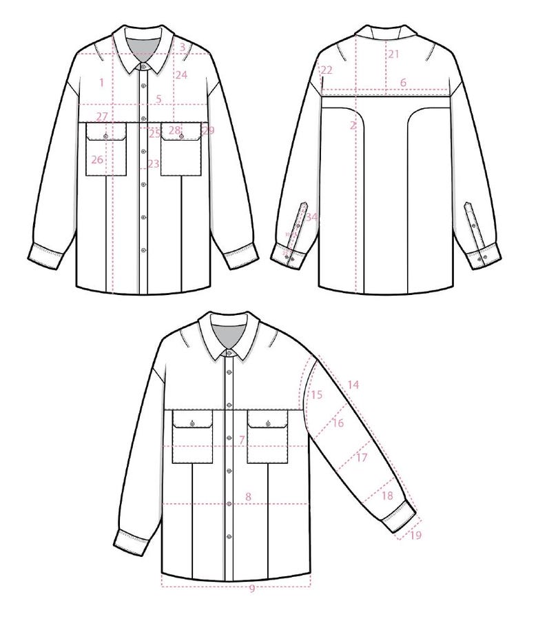 9 PAGES Fashion Measurement Guide - Garment Specification Sheet in PDF ...