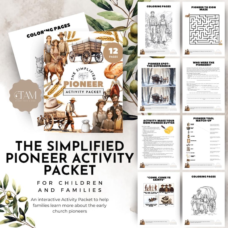 Pioneer Day Lesson and Activities, LDS Pioneers, Christian Activities ...