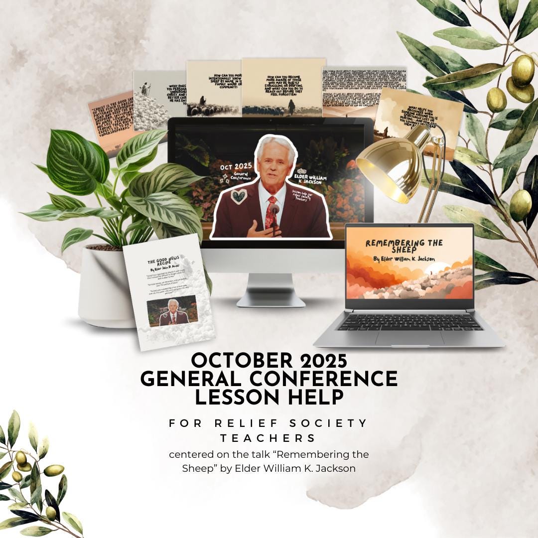 October 2025 General Conference Lesson Help - "remembering the Sheep ...