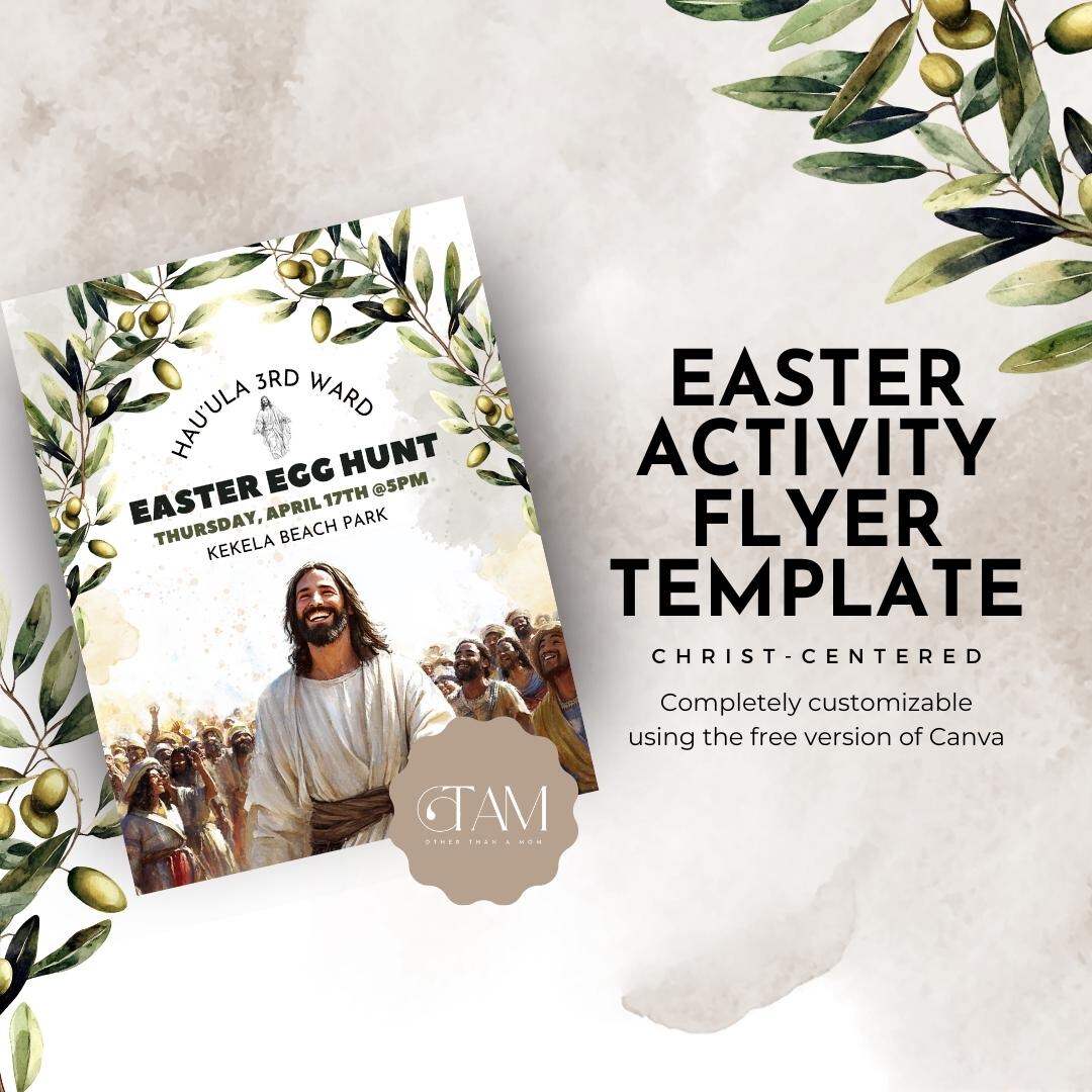 LDS Primary Easter Activity Invitation, LDS Primary Easter Egg Hunt ...