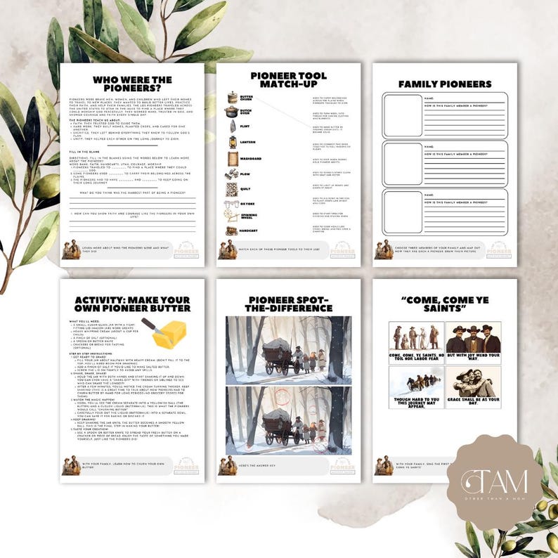 Pioneer Day Lesson and Activities, LDS Pioneers, Christian Activities ...