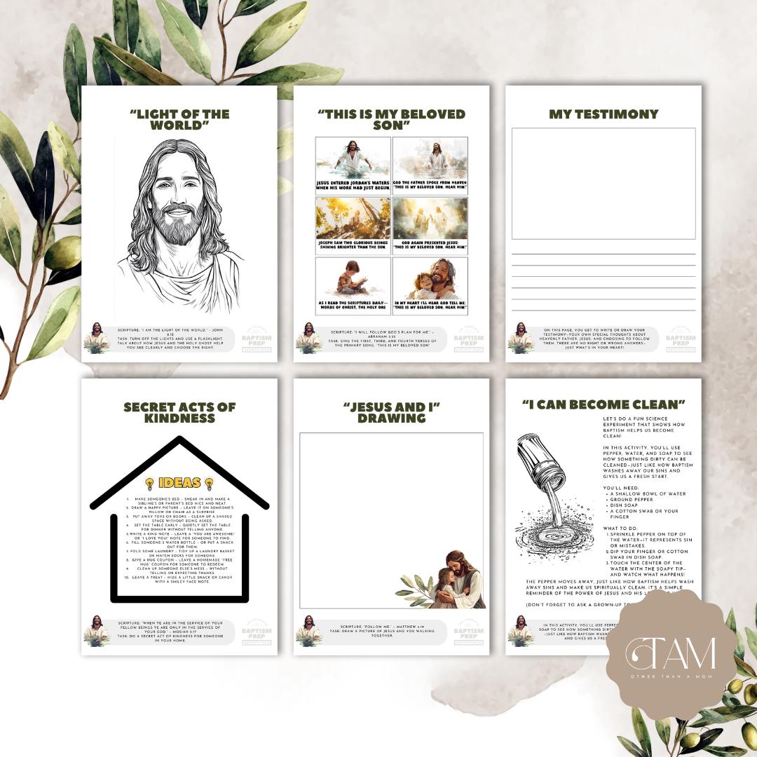 The Complete Baptism Prep Activity Packet | LDS Baptism Activities for ...