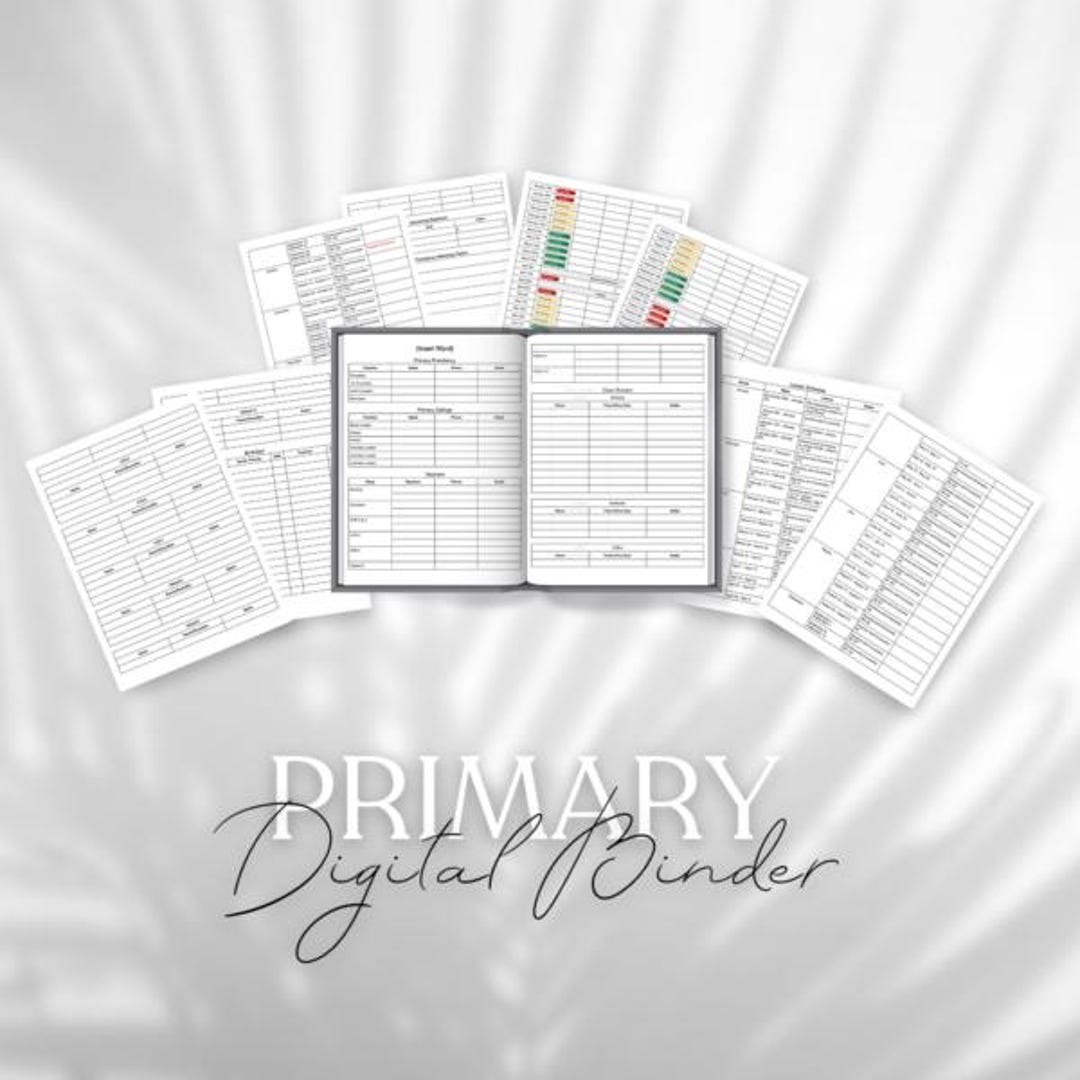 LDS Primary Digital Binder Google Docs Template Primary Organization - Etsy