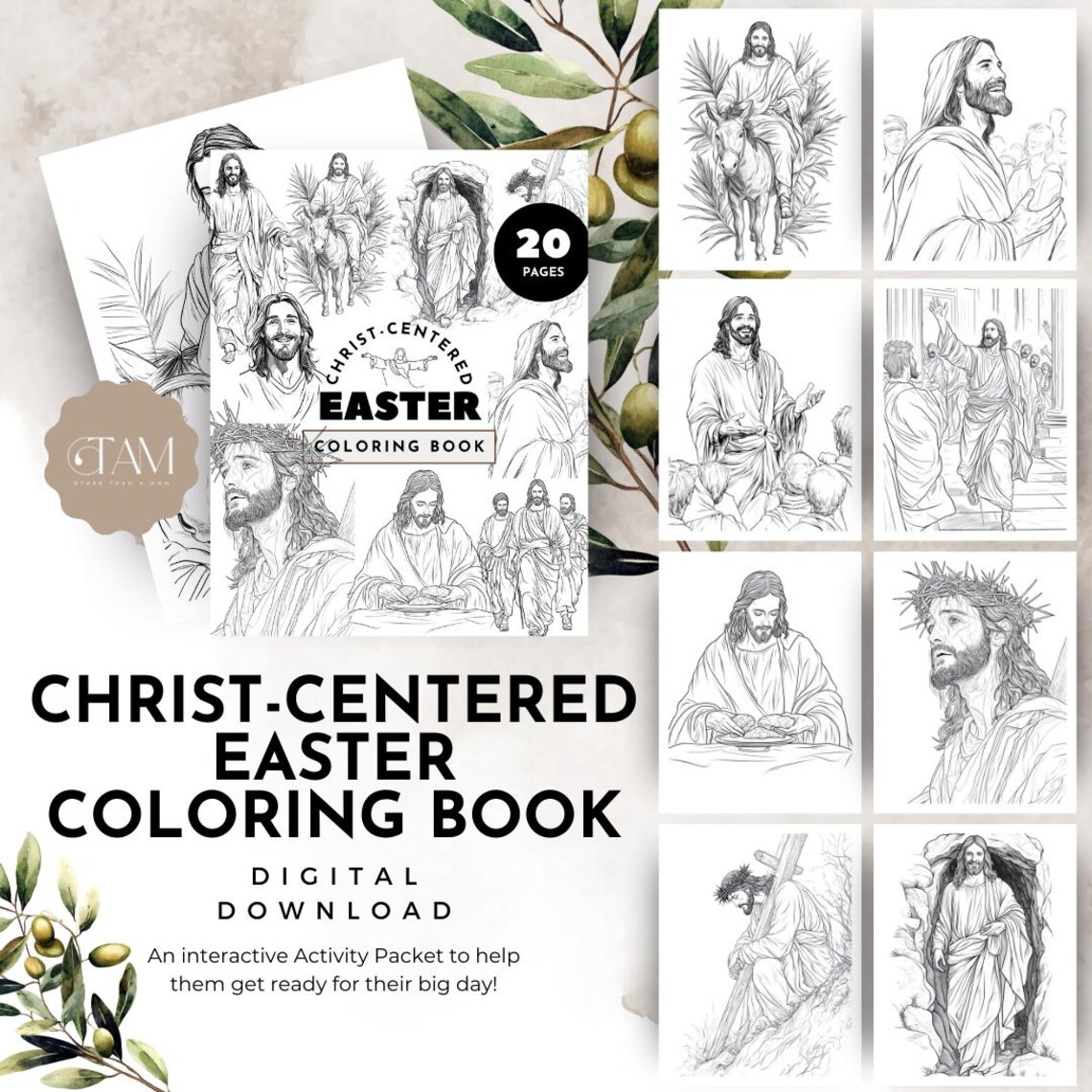 LDS Christ Centered Easter and Holy Week Coloring Book || Primary Kids ...