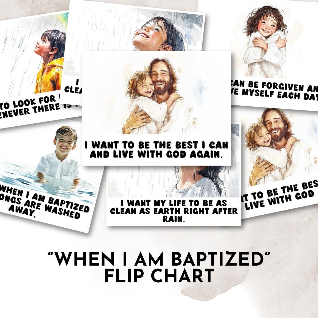 LDS Primary "when I Am Baptized" Cartoon Horizontal Flip Chart ...