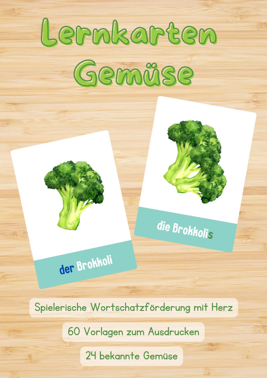 Flashcards Vegetables - Singular & Plural - Etsy