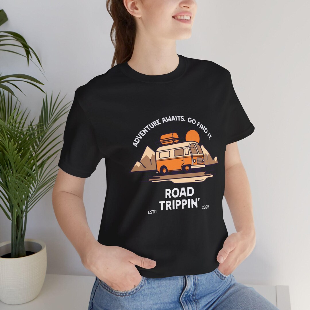 Adventure Awaits Road Trippin' Tee, Travel T-shirt, Hiking Gear ...